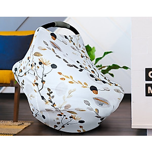 Pobi Baby Car Seat Covers and Nursing Cover - Soft and Stretchy Unisex Pattern (Luxury)