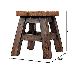 Sea Island Imports, Inc. Fox Hand-Carved Acacia Hardwood 11 inch Decorative Animal Foot Rest Step Stool