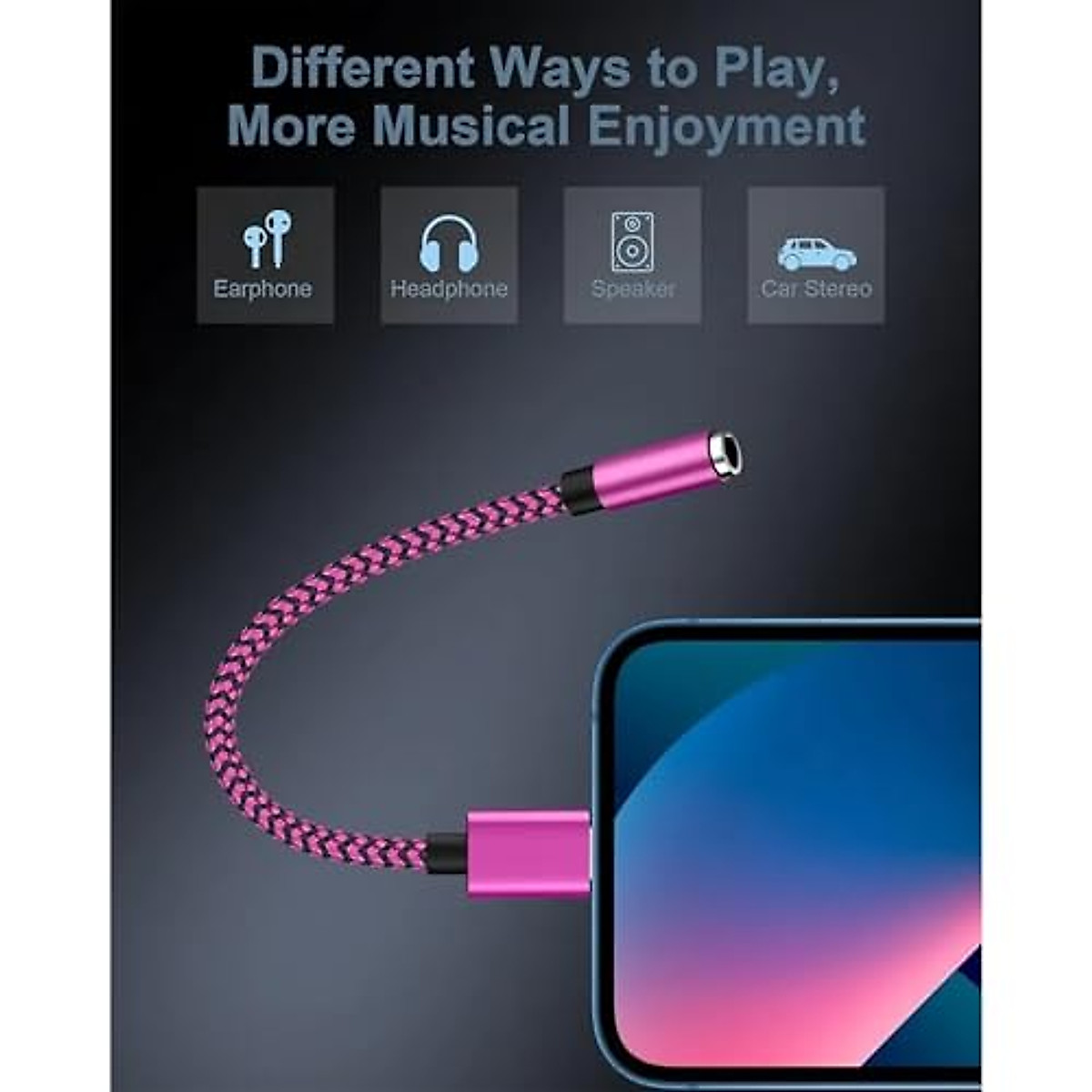 [Apple MFi Certified] 2Pack iPhone Headphone Adapter, Lightning to 3.5mm Headphone Audio Aux Jack Adapter iPhone Dongle Car/Home for iPhone 14 13 12 11 Pro Max Plus Mini XR XS 8