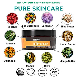 Mambino Organics Oh Baby! Belly Butter - All Natural Anti Stretch Mark Cream, 2.5 Ounces