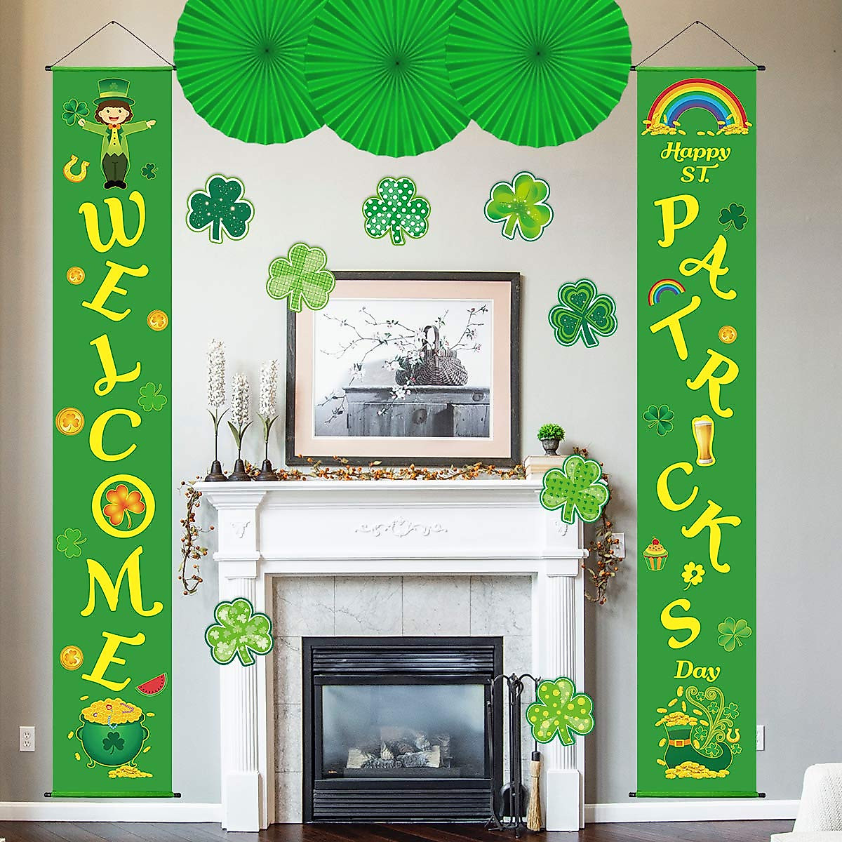 Shamrock Cutouts Clover for St. Patrick's Day Decoration 40 Pcs