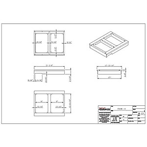 Hardware Resources Pull Out Trash Container System - Top-Mount Garbage Basket Sliders with Mounting Rings - White Birch Wood Face Frame Cabinet, Soft Close Extension - Capacity: 100lbs, 18" Double Can