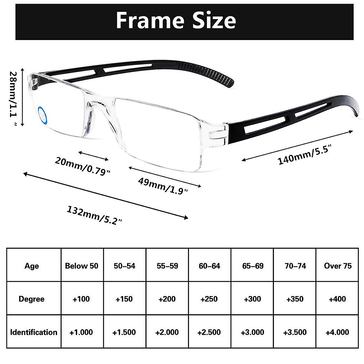 AQWANO Rimless Reading Glasses for Women Men, Clear Frame Readers Computer Blue Light Blocking Anti Glare Filter Lightweight,2.0