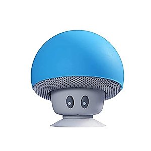 Tevokni Mini Bluetooth Speaker Waterproof Mushroom Wireless Music HiFi Stereo Subwoofer Hands,Blue