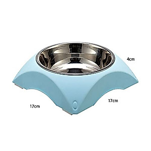 FUUIE Bowls for Food and Water Stainless Steel Pet Cat Dog Bowl Pet Food Water Feeder Drinking Bowl for Puppy Kitten Cat Pet Dog Dish Bowl Pet Feeding Supplies (Color : White)