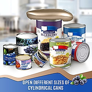 Automatic Electric Can Opener, Open Cans in One Click, Smooth Edge Handheld Hands Free Food-Safe Battery Operated Can Openers, Kitchen Gadget Gift for Chefs, Arthritis and Seniors