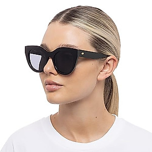 Le Specs Women's AIR HEART Sunglasses Black Polarized