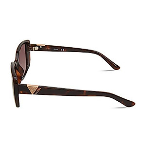 GUESS Women's Rectangular Sunglasses, Dark Havana, 53mm