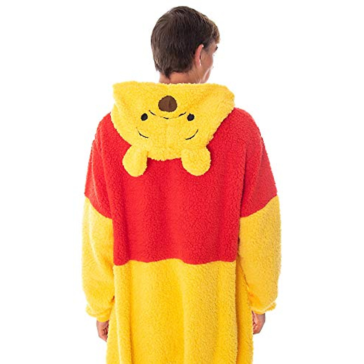 Disney Winnie The Pooh Kigurumi Adult Costume Union Suit Sherpa Pajama Outfit (Large)