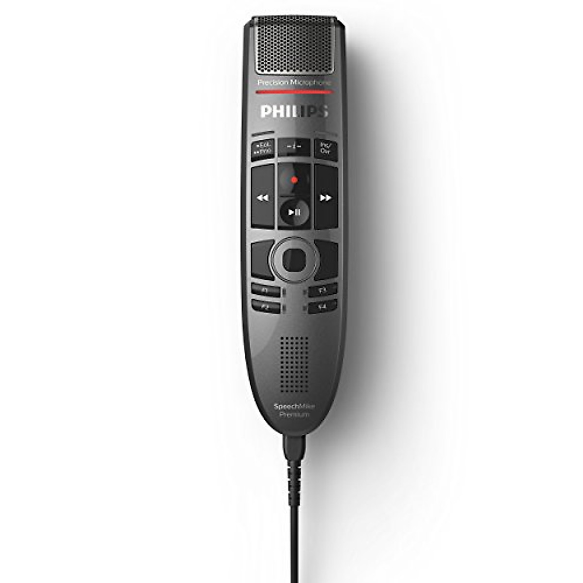 Philips SpeechMike Premium Touch USB Dictation Microphone for Crystal Clear Recording and Best Voice Recognition, Barcode Scanner, Sensory Control Panel and Press Buttons, Charcoal Grey SMP3800