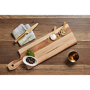 Labell Boards L06207 Reversible Cutting Board with Handle, 6x20x0.75", Maple