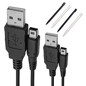 DSi USB Charger Cable Kit, AC Power Adapter Charger Cable and Stylus Pen for Nintendo DSi, Wall Travel Charger Power Cord Charging Cable