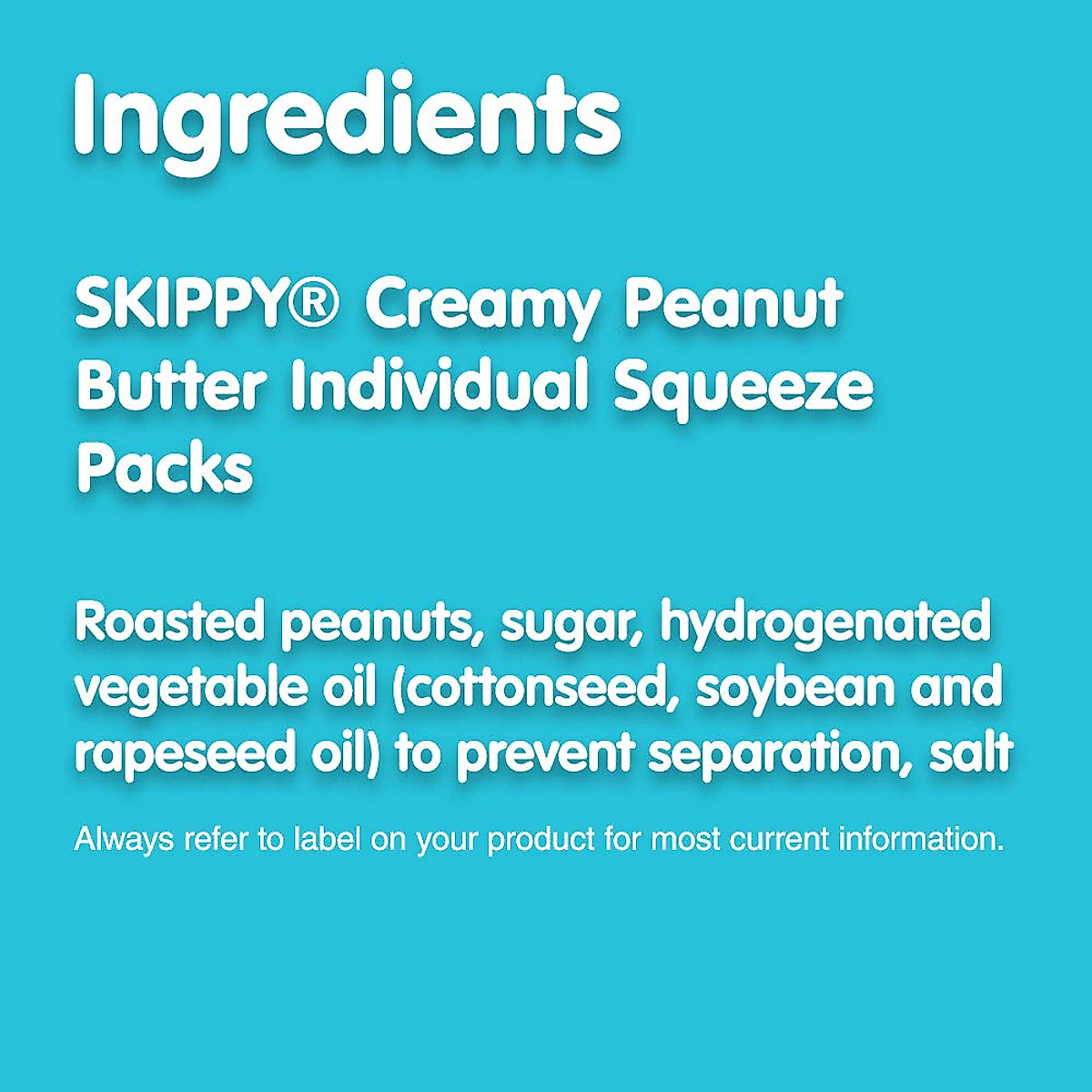 SKIPPY Creamy Peanut Butter Individual Squeeze Packs, 1.15 Ounce (8 Pouches)