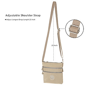 AOCINA Crossbody Purses for Women Lightweight Small Travel Bag Shoulder Purses and Handbags with Multi Zipper Pockets (Colorful Leaves3)