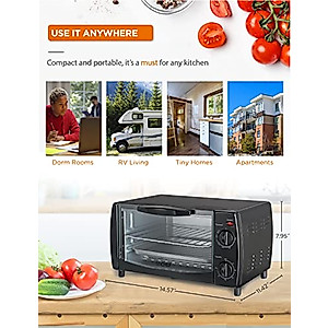 Commercial Chef 10 Liter 4 Slice Mechanical Toaster Oven