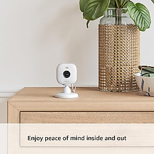 Blink Mini 2 (Newest Model) + Weather Resistant Adapter — Indoor/Outdoor Home Security & Pet Camera(s) with HD video, motion detection, and built-in spotlight — 2 cameras (White)