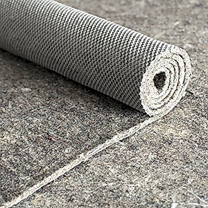 RUGPADUSA - Contour-Lock - 2'6" x 7' - 1/8" Thick - Felt and Rubber - Quality Non-Slip Rug Pad - Subtle Cushioning with Reliable Gripping Power, Safe for All Floors