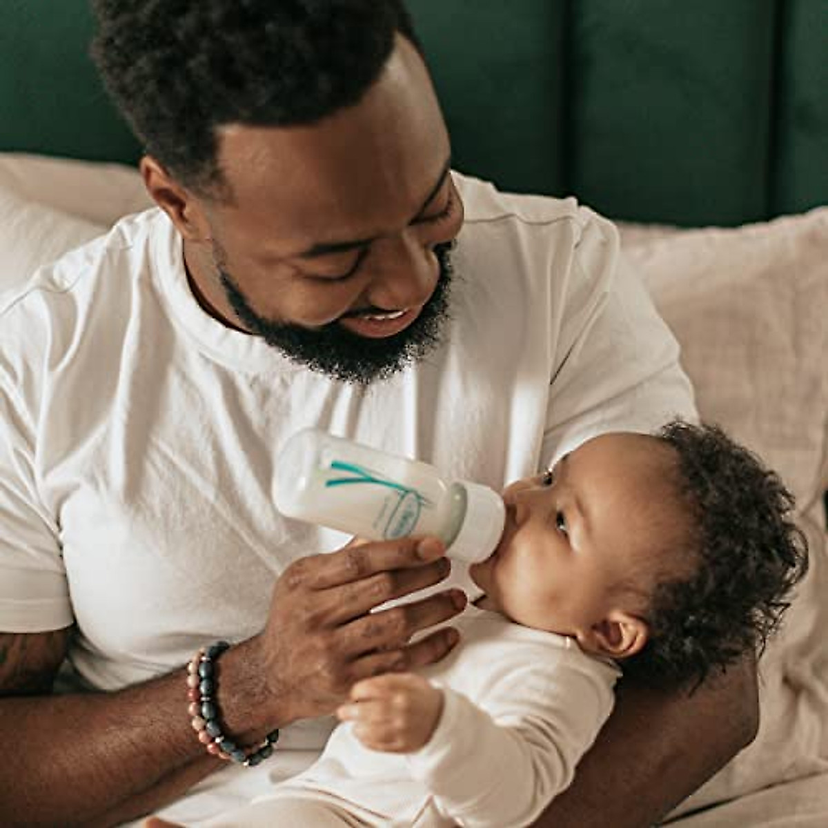 Dr. Brown's Natural Flow Anti-Colic Options+ Narrow Baby Bottle, 4 oz/120 mL, with Level 1 Slow Flow Nipple, 0m+, 4 Bottles