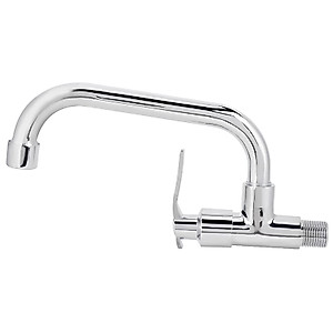 G1/2in Wall Mounted Single Cold Water Tap, Kitchen Tap Sink Water Faucet for Home Kitchen Use(LQ-3092 25cm)