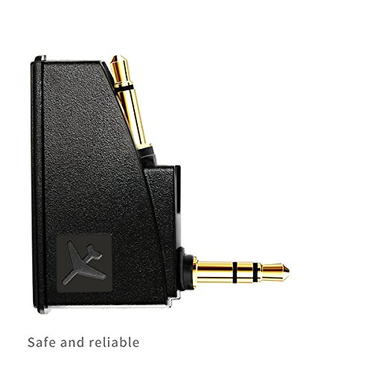 Tranesca Replacement Airplane Headphone Adapter Compatible with Bose Quiet Comfort QC15 QC25 QC35 QC45 and More Headphones, Golden Plated 3.5mm Jack