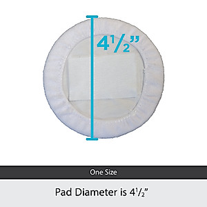 BraceAbility Hernia Belt Replacement Pad | Silicone Pad with Soft Fabric Cover, Attaches to Elastic Binders and Belts to Prevent Hernia from Popping Out