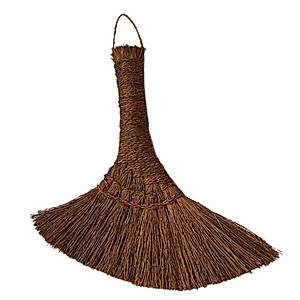 1pc Dust Broom Natural Broom Pet Hair Broom Carpet Broom Household Cleaning Tools Natural Whisk Sweeping Broom House Use Cleaning Broom Small Broom Mini Table Brown Silk Vintage