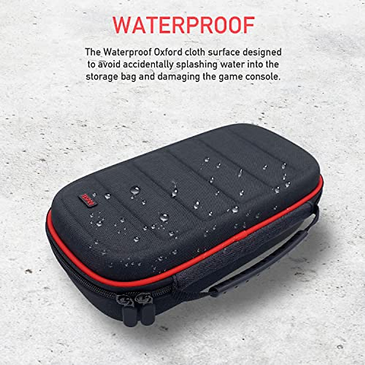 JUSPRO Carrying Case for Nintendo Switch / Switch OLED / Switch Lite, Unique Oxford Waterproof Design with 20 Game Card Slots & Accessory Pocket for Travel & Holiday Gifts