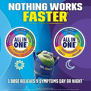 Mucinex Fast-Max Max Strength, Day Cold & Flu & Night Cold & Flu Liquid Gels (Pack Of 3), 72 Count (Packaging May Vary)