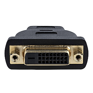 StarTech.com HDMI Male to DVI Female - HDMI to DVI-D Adapter - Bi-Directional - DVI to HDMI (HDMIDVIMF), Black