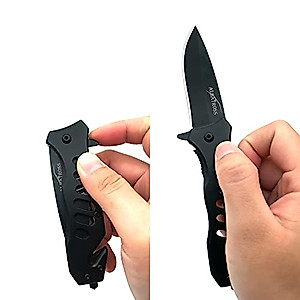 ALBATROSS EDC Cool Sharp Tactical Folding Pocket Knife,SpeedSafe Spring Assisted Opening Knifes with Liner Lock,Pocketclip,Glass Breaker,Seatbelt Cutter