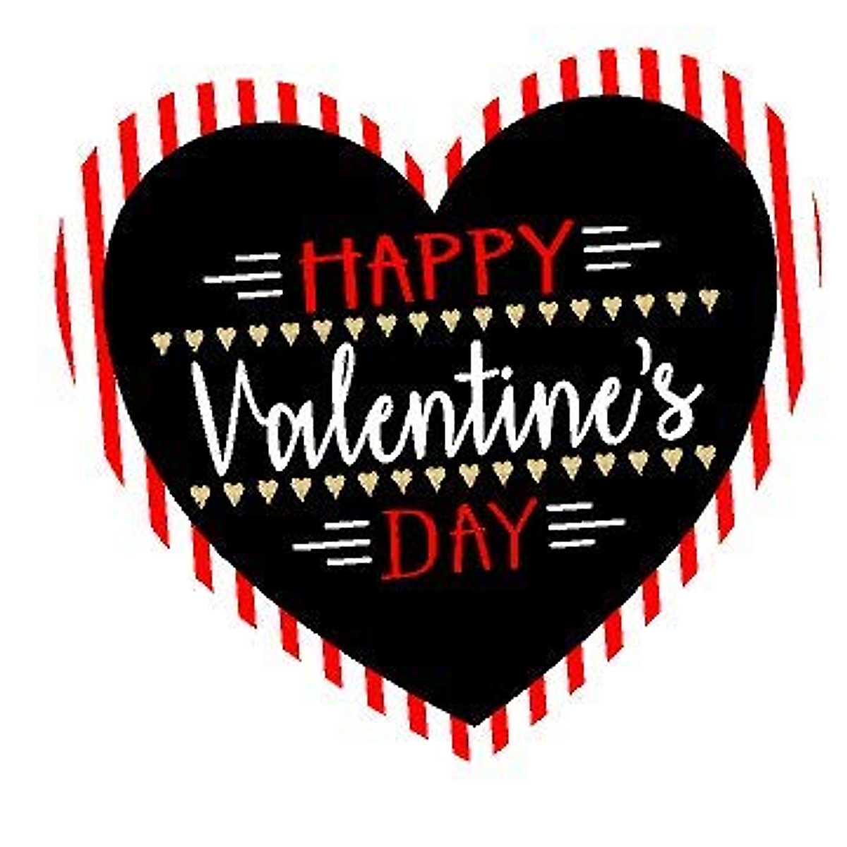 60ct Red Stripe Happy Valentine Trendy 2inch Glitter Valentine's Stickers Labels Envelope Decorative Seals