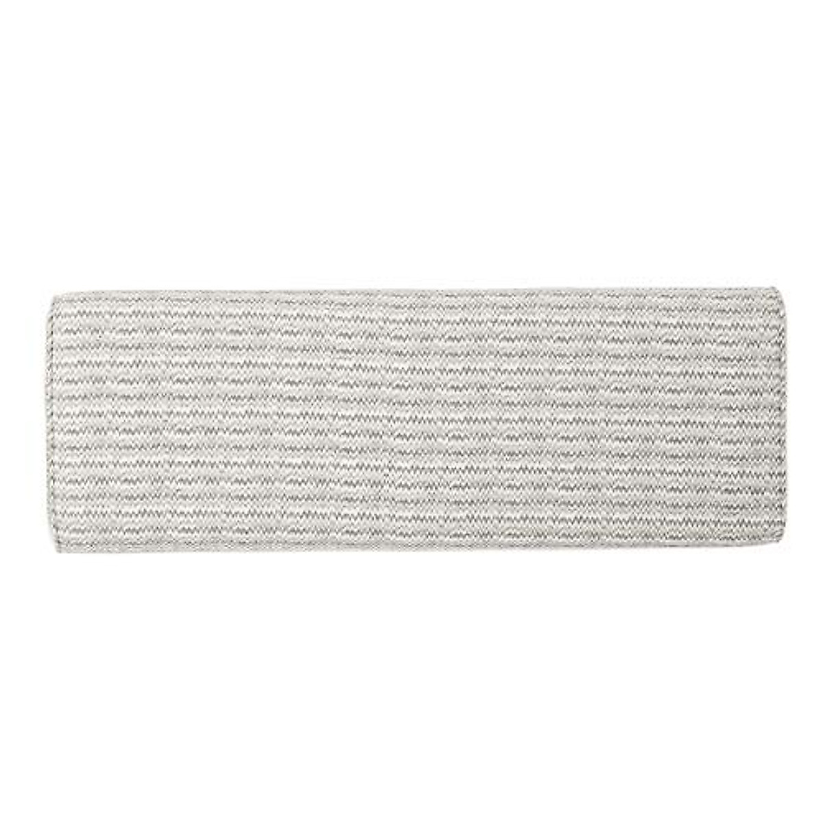 Christopher Knight Home Sade Mid Century Boho Fabric Ottoman, Light Grey Zig Zag Pattern