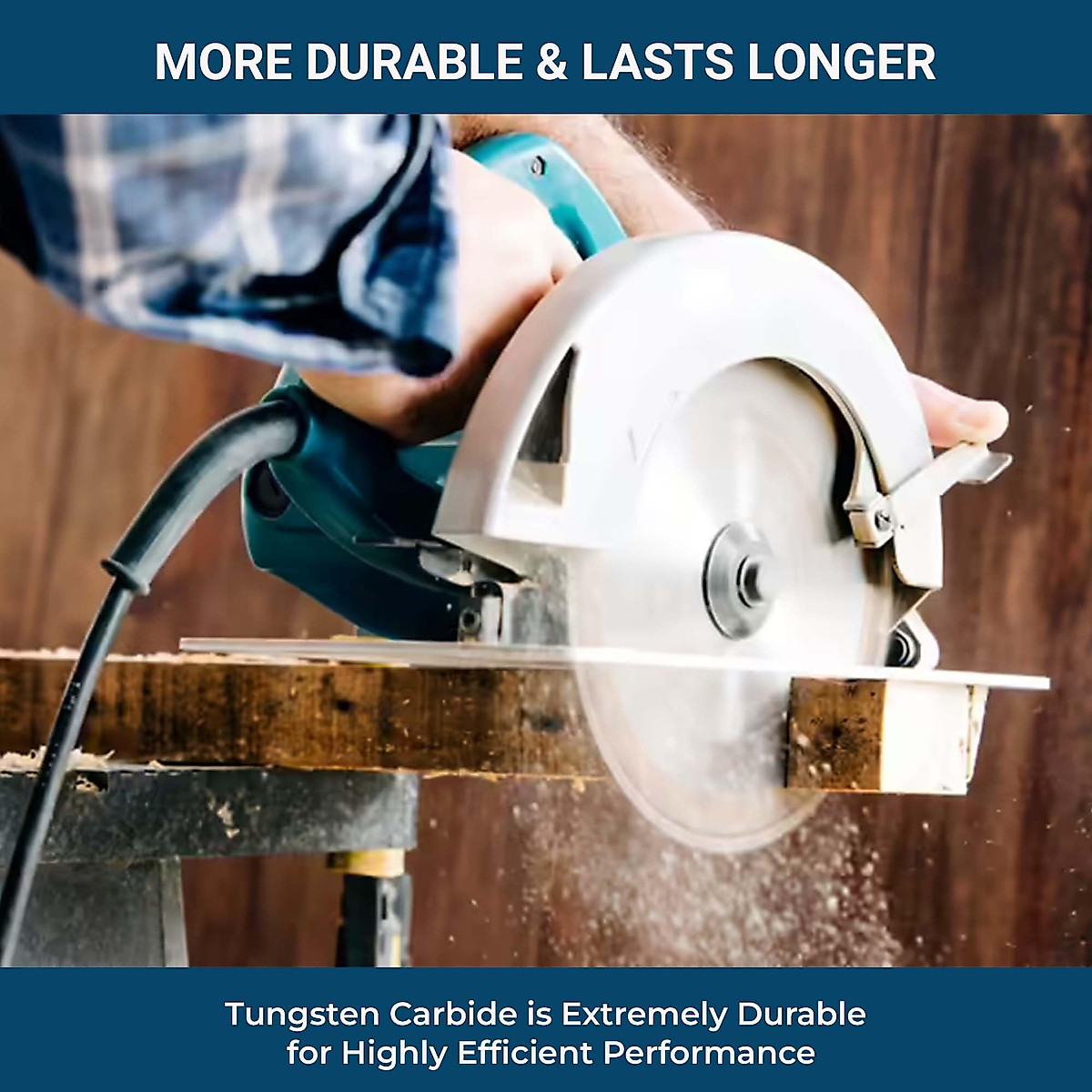 Benchmark Abrasives TCT 6 1/2 Inch Circular Saw Blade, Tungsten Carbide Tipped Metal Cutting Saw Blades for Cutting Metal, Stainless Steel, Ferrous Metals, Miter Saw Blade (6-1/2" 48 Teeth)