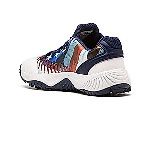 Boombah Women's Dart Low Flag 1 Turf Shoes Navy/White/Red - Size 9