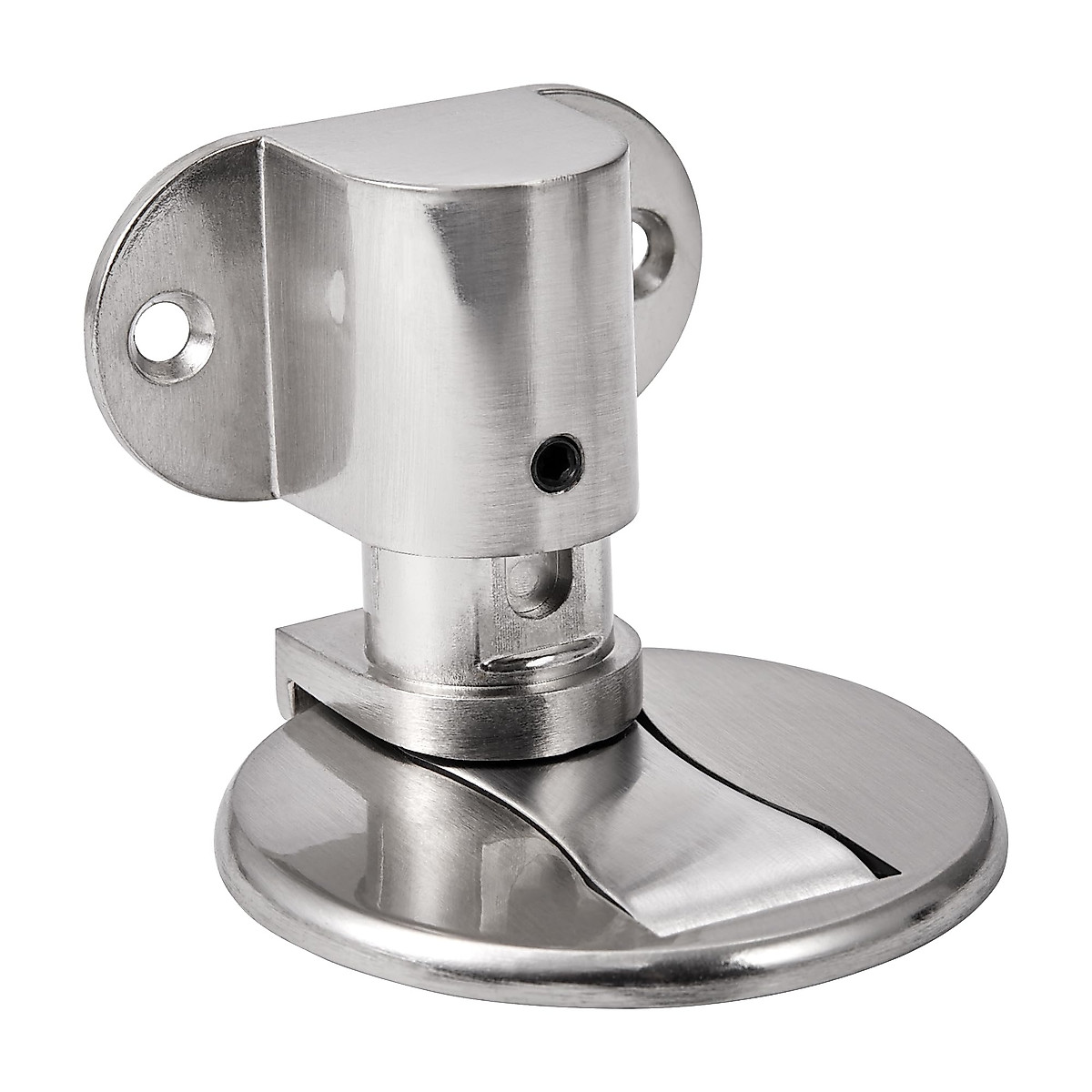 INIRET Silvery Floor Mount Door Stopper，Height-Adjustable Invisible Magnetic Door Stop,Door Catch/Stopper for Bottom of Door，Hold Your Door Open，with Adhesive No Drilling,for Home Office Bedroom