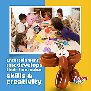 Deluxe Balloon Animal Kit with Web App 150 Balloons Balloon Pump Stickers Markers