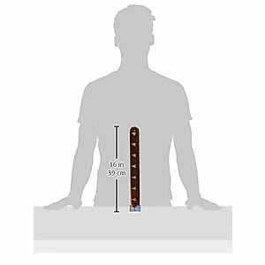 Spectrum Diversified Seven Key Rack with 7 Hooks for Entryway Organization to Hold Leashes Lanyards and More, Walnut