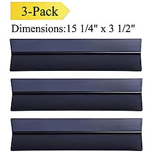 Votenli P763E (3-Pack) 15.3" Porcelain Steel Flavorizer Bars Heat Plate Replacement for Weber 7635 Weber Spirit 200,Spirit 210,Spirit E210,Spirit S210,Spirit E220, S220 Grill Parts