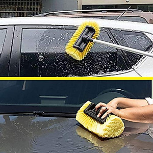 Anyyion 10" Car Wash Brush Head，Soft Bristle, Auto RV Truck Boat Camper Exterior Washing Cleaning（10-inch）