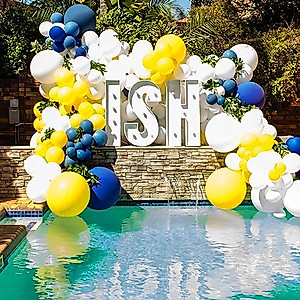 RUBFAC 116pcs Yellow Balloons Different Sizes Pack of 36 18 12 10 5 Inch for Garland Arch Extra Large Balloons for Birthday Graduation Wedding Party Decoration