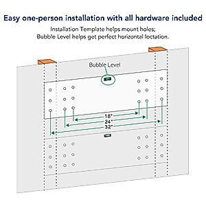FLEXIMOUNTS 2 tier 2-Pack 2x4ft 24-inch-by-48-inch Wall Shelf Garage Storage Rack Wall Mounted Floating Shelves, Black