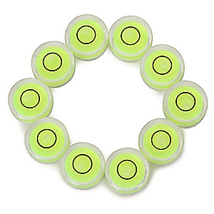 10 Pack Bubble Spirit Level Degree Mark, 18x9mm Circular Bullseye Level Measuring Instruments Spirit Level, Use for Tripod, Phonograph, Turntable (18x9mm)