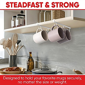 Better Houseware Undershelf Cup & Mug Hooks-Set of 2, standard, White