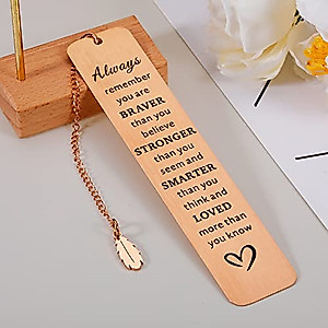 Inspirational Stocking Stuffer Bookmark Gift for Women Christmas Gifts for Her Him College Middle High School Student Birthday Office Gifts for Son Daughter Teen Boy Girls Kids Book Lover Bookworm