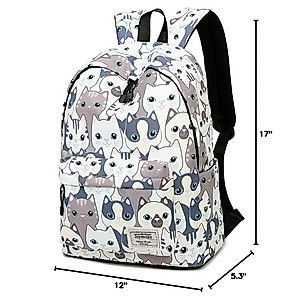 Joymoze Leisure Backpack for Girls Teenage School Backpack Women Backpack Purse Cat