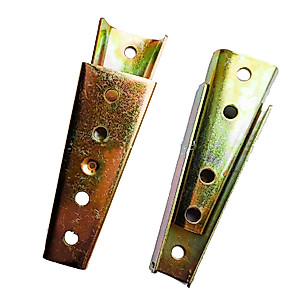 heyous 2 Sets 120x47mm Metal Color Zinc Sectional Sofa Interlocking Connector Bed Parts Heavy Duty Interlocking Hangers Furniture Connector Bed Replacement Parts