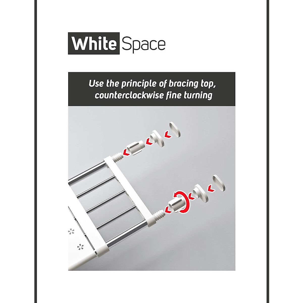 Whitespace Expandable Closet Tension Shelf - Stainless Steel 9.45 in. x 24 in. x 40 in. Adjustable Shelf, Kitchen Cabinet Storage Maximizer, Additional RV Storage, Heavy Duty Tension Rods (10x24)