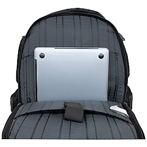 Kenneth Cole Reaction Pack-of-All-Trades' Multi-Pocket 17.0” Laptop & Tablet Business Travel Backpack, Black, One Size