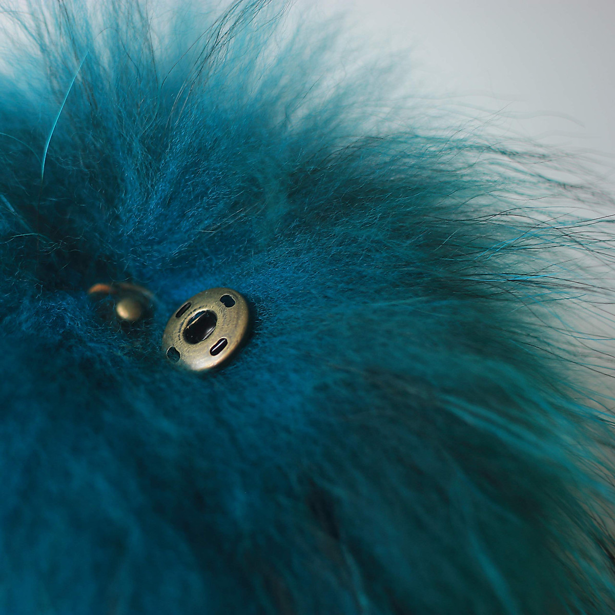 Chunxiao DIY Raccoon Fur Pom Pom Ball with Press Snap Button for Knitted Hat Beanie Hats, Detachable