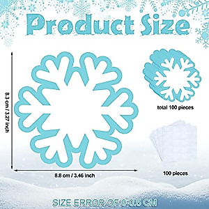 Geyee 100 Pcs Snowflake Cutouts Bulk Winter Bulletin Board Cutouts Decorations Paper Snowflakes DIY Snowflake Cutouts for Kids Classroom Party Supply(3.5 Inch)